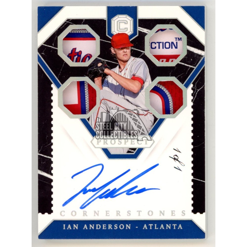 Ian Anderson 2019 Panini Cornerstones Autograph Quad Patch Card #PC-IA ...