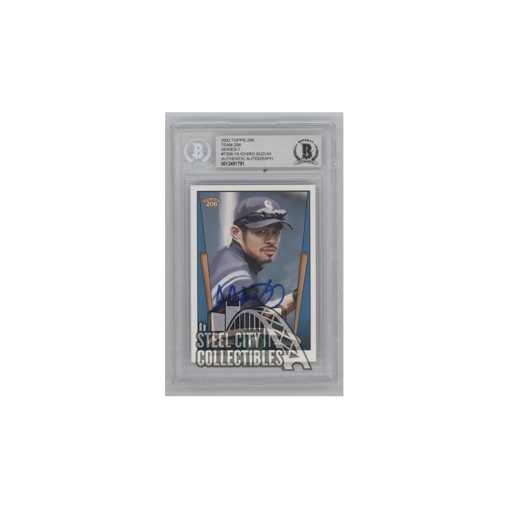 Ichiro Suzuki 2002 Topps 206 Team 206 Series 1 Autographed Card #T206-19 - BAs | Steel City ...
