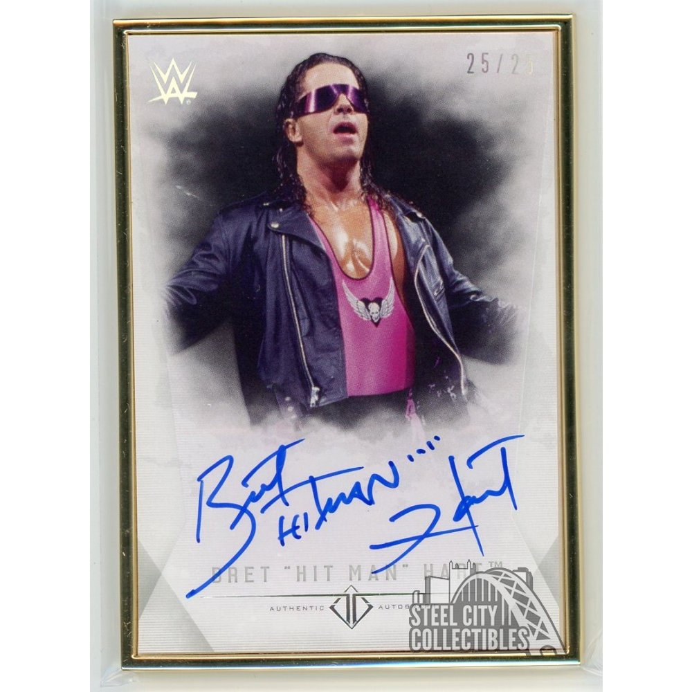 Bret "Hit Man" Hart 2019 Topps WWE Transcendent Collection Autograph 25 ...