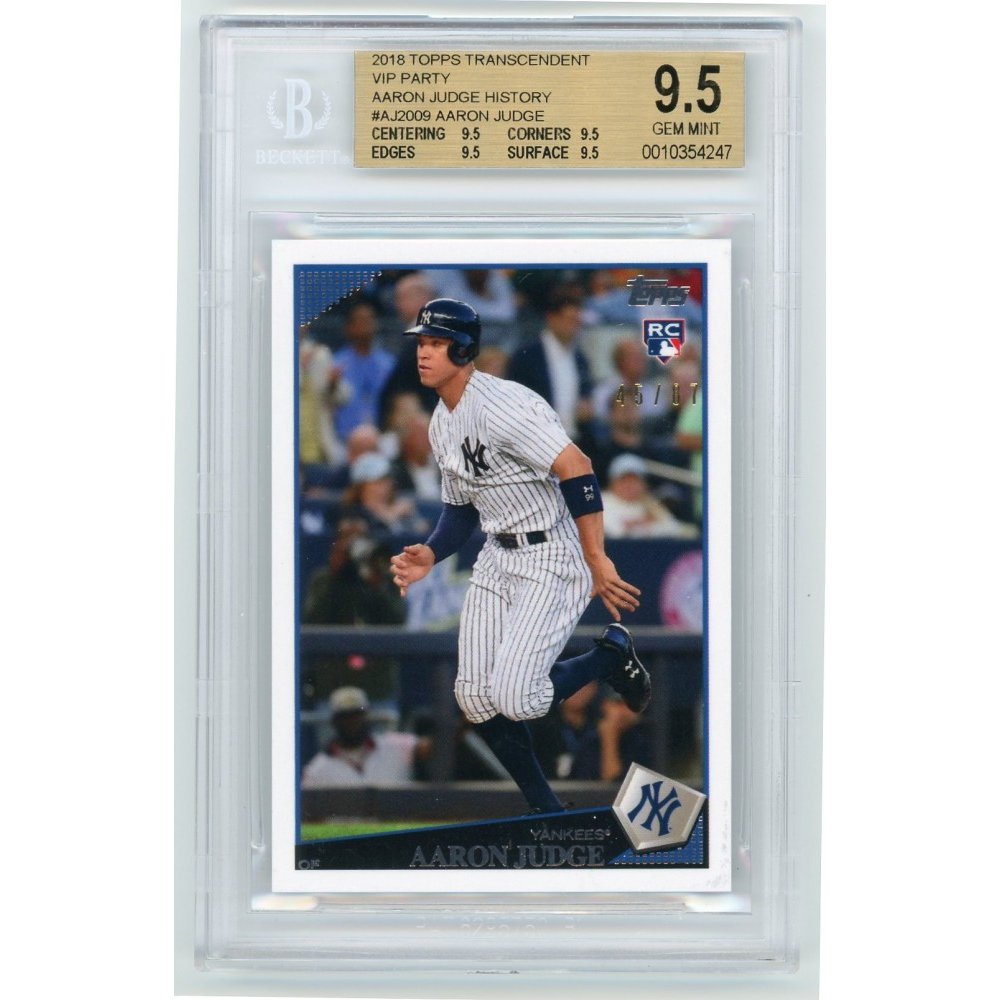 Aaron Judge 2017 Topps Transcendent VIP Party Rookie 45/87 AJ-2009 BGS ...