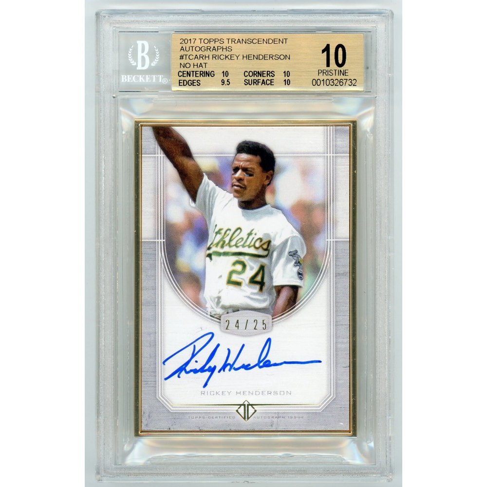 Rickey Henderson 2017 Topps Transcendent Framed Autograph 24/25 - BGS ...