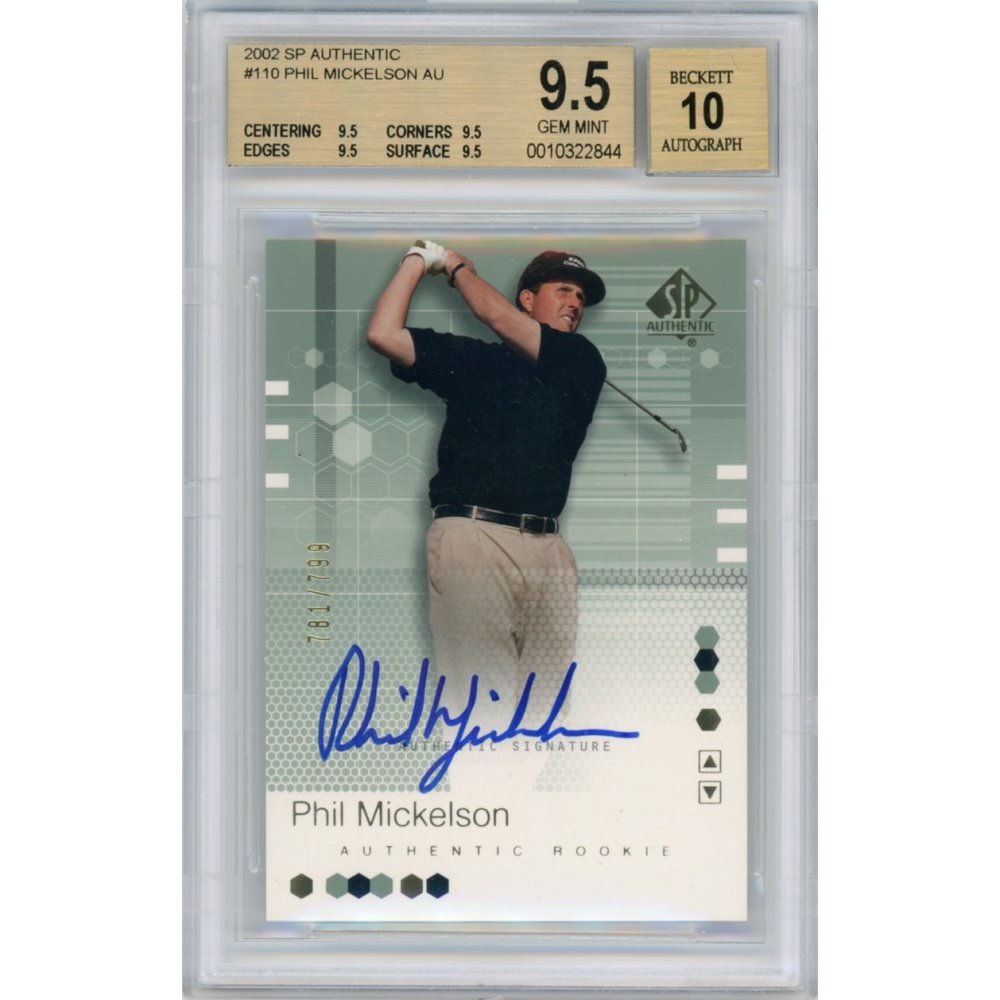 Phil Mickelson 2002 Upper Deck SP Authentic Golf Rookie Autograph /799 ...