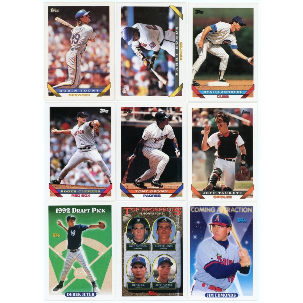 1993 Topps Baseball 825-Card Hand Collated Set - Jeter Rookie | Steel ...