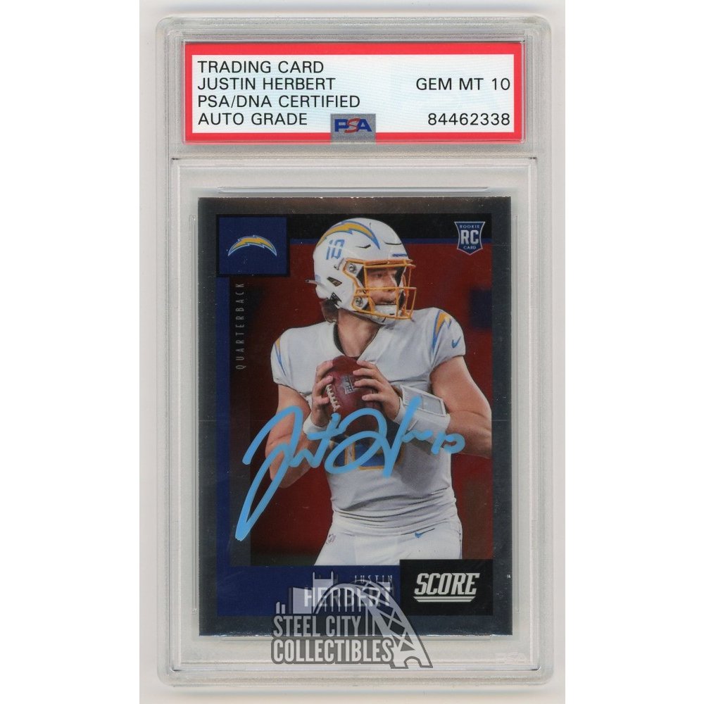 Justin Herbert 2020 Panini Chronicles Score Autographed Rookie Card ...