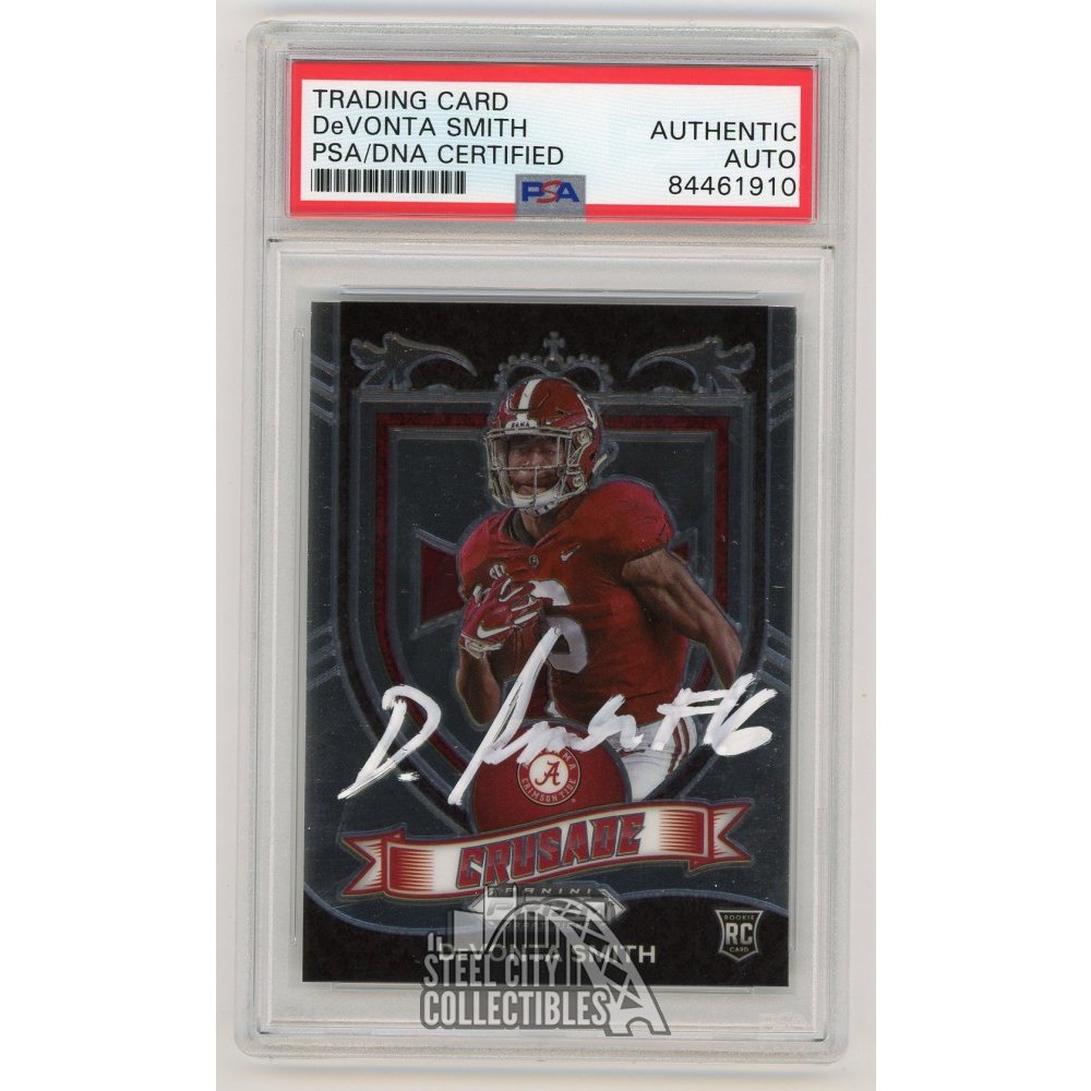 DeVonta Smith 2021 Panini Prizm Draft Picks Crusade Auto Rookie Card ...