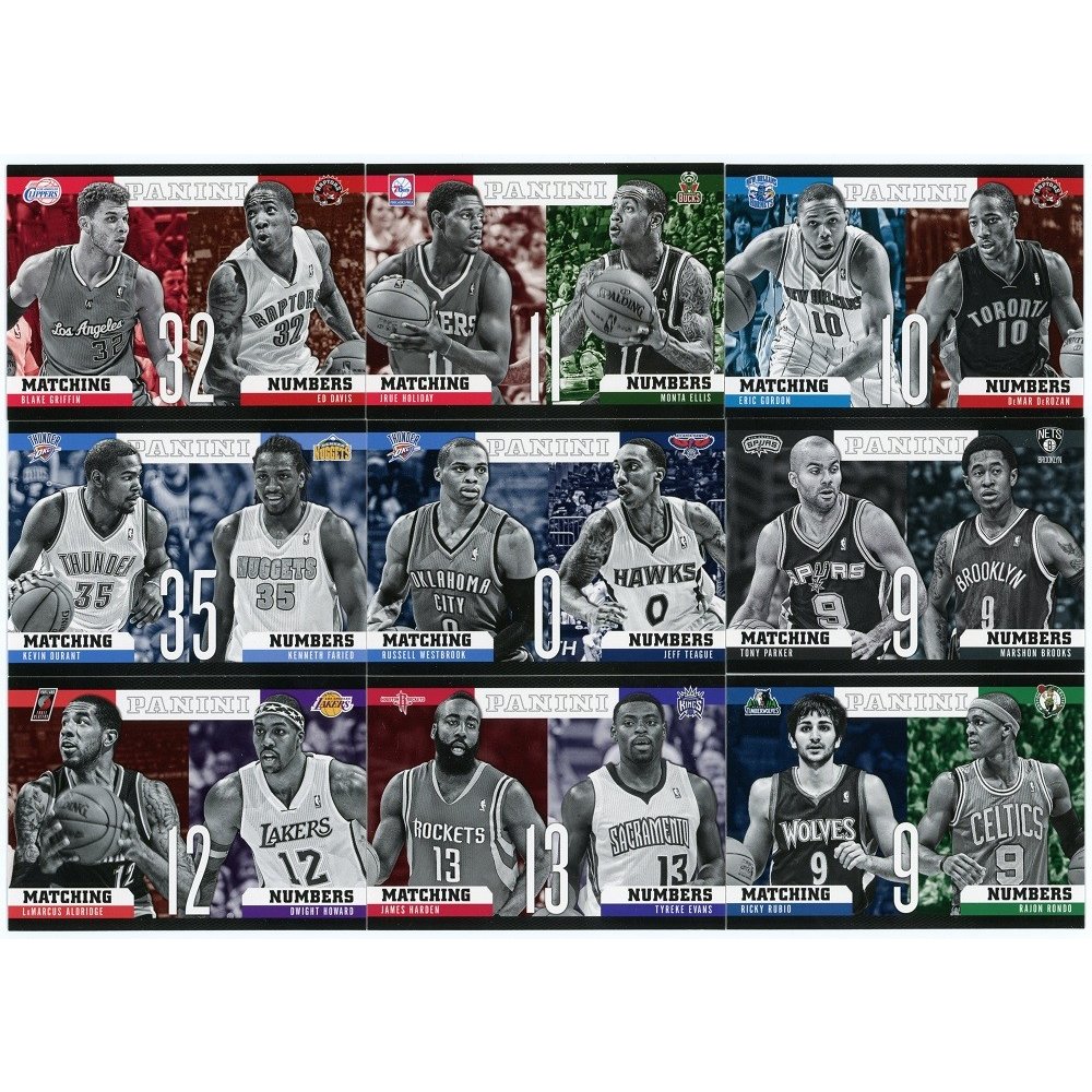 2012-13 Panini Basketball Matching Numbers 25-Card Insert Set | Steel ...