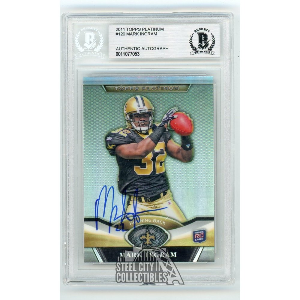 Mark Ingram 2011 Topps Platinum Autographed Rookie RC Card #120 - BAS ...