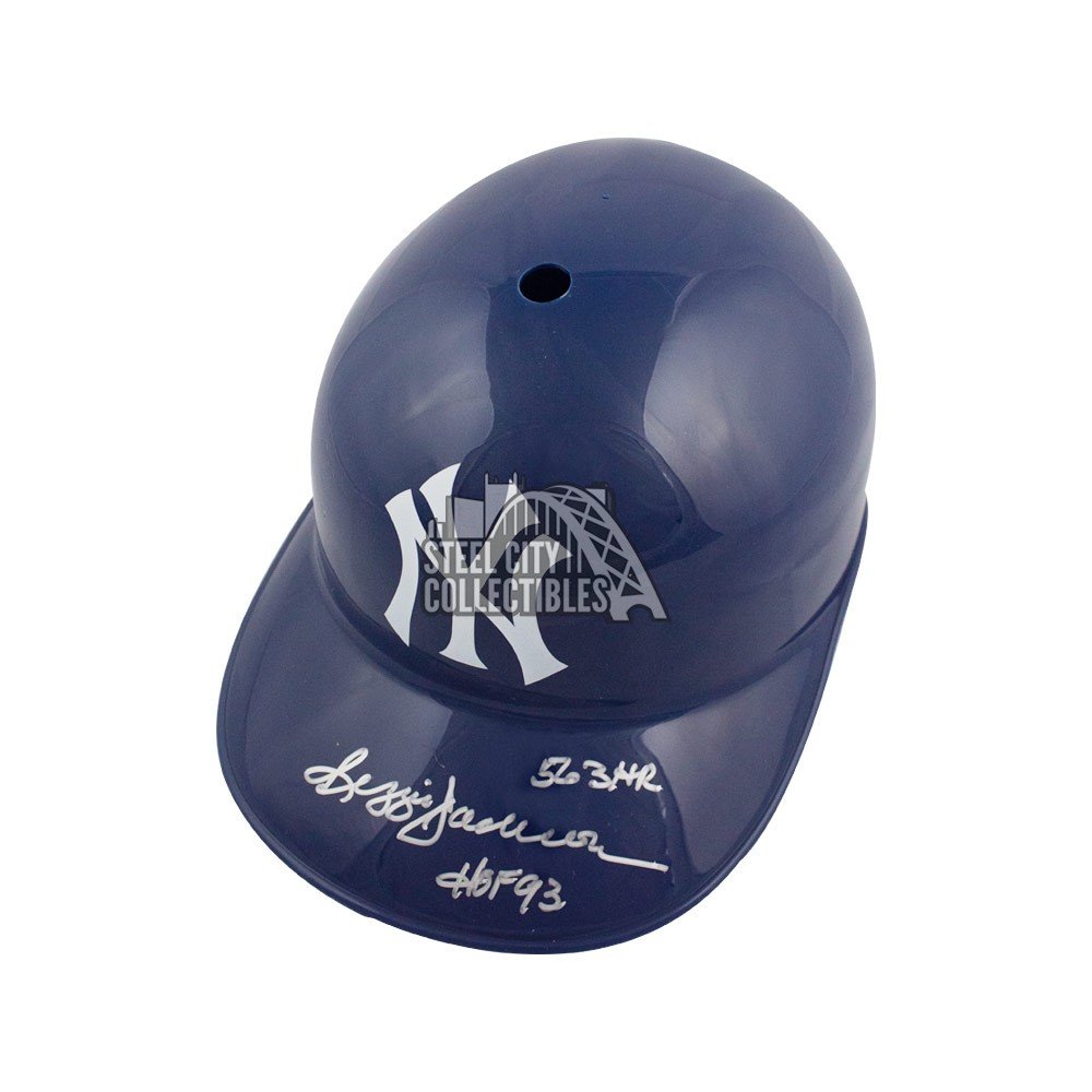 Reggie Jackson 563 HR HOF 93 Autographed Yankees F/S Souvenir Batting ...