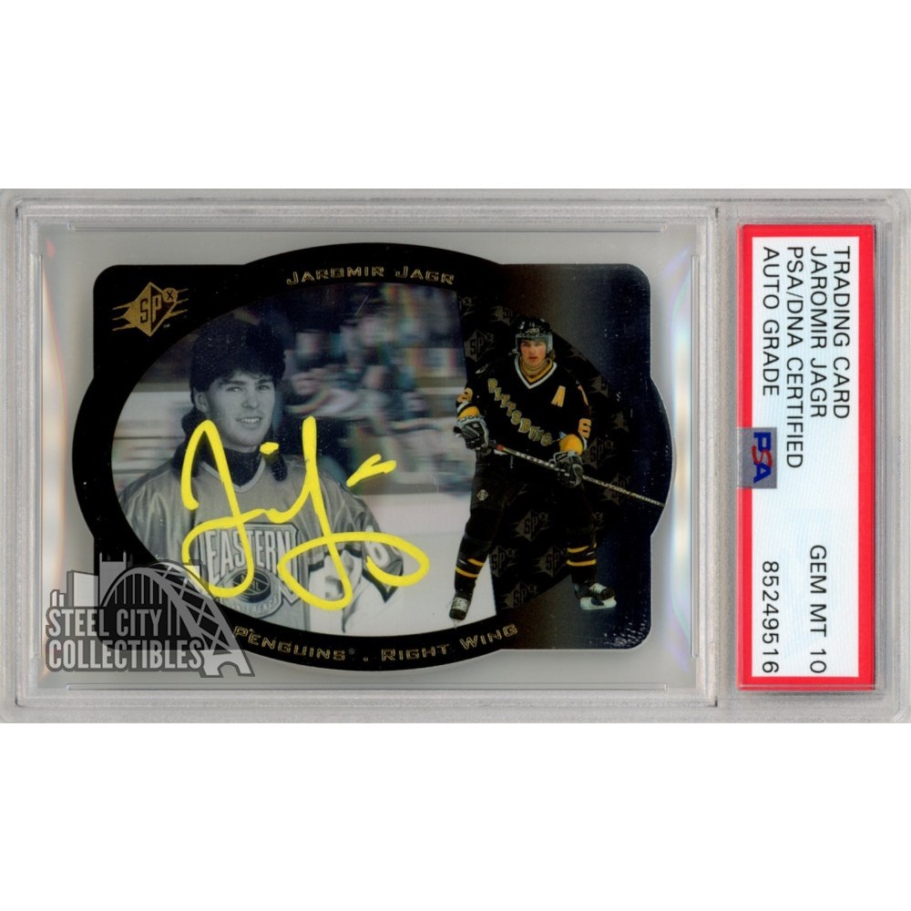 Jaromir Jagr 1996-97 Upper Deck SPX Die Cut Autograph Card #38 PSA/DNA ...