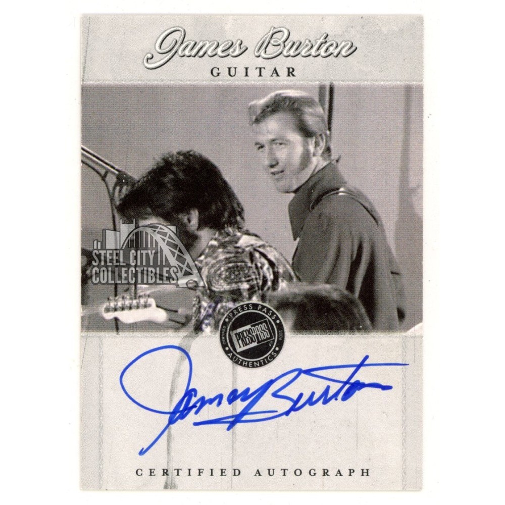 James Burton 2006 Press Pass Elvis Lives Autograph Card | Steel City ...