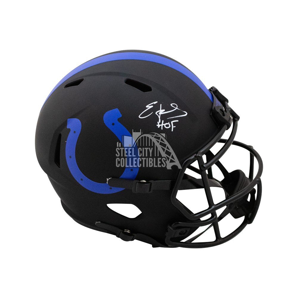 Edgerrin James HOF Autographed Colts Eclipse Replica Full-Size Football ...