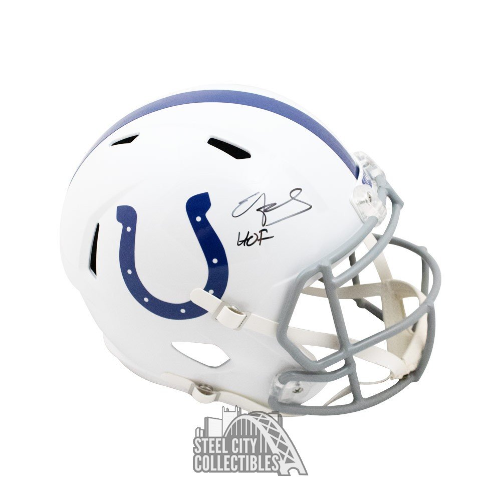 Edgerrin James HOF Autographed Colts Speed Replica Full-Size Football ...