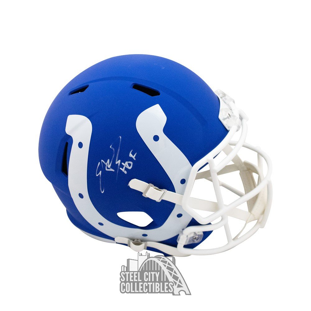 Edgerrin James HOF Autographed Colts AMP Replica Full-Size Football ...