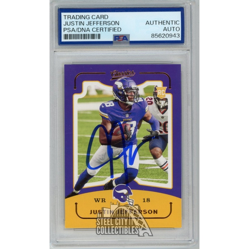 Justin Jefferson 2020 Panini Classics Autograph Rookie Card #CL-13 PSA ...