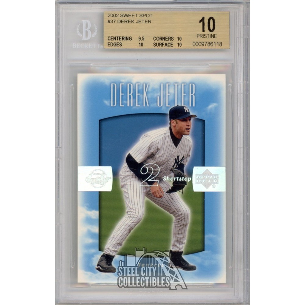 Derek Jeter 2002 Upper Deck Sweet Spot Card #37 BGS 10 Pristine | Steel ...