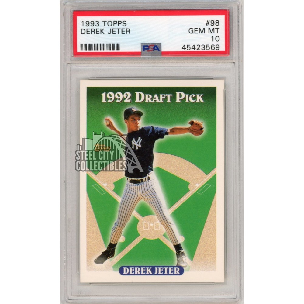 Derek Jeter 1993 Topps Baseball Rookie Card #98 PSA 10 Gem Mint | Steel ...