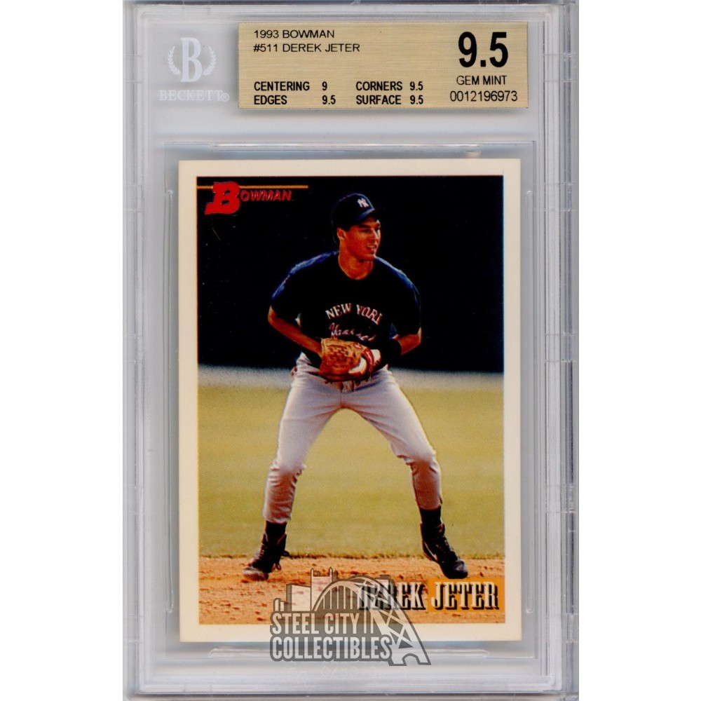 Derek Jeter 1993 Bowman Baseball Rookie Card #511 BGS 9.5 Gem Mint ...