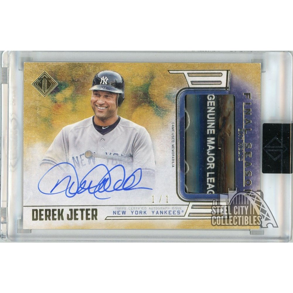 Derek Jeter 2020 Topps Transcendent Captain Final Season Gold Bat Patch ...