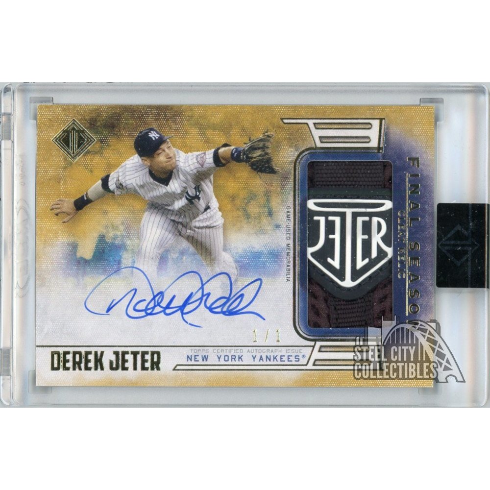 Derek Jeter 2020 Topps Transcendent Captain Final Season Gold Cleat ...