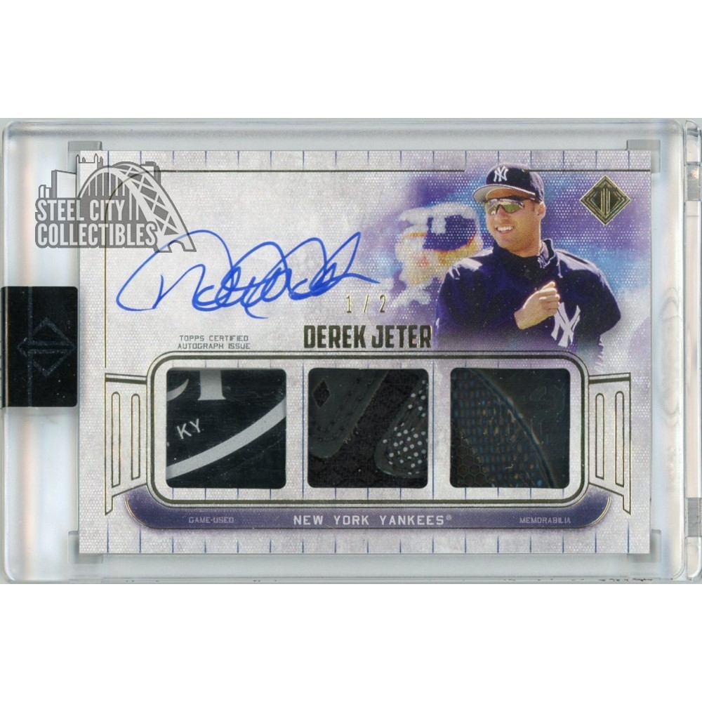 Derek Jeter 2020 Topps Transcendent Captain Final Season Triple Patch ...