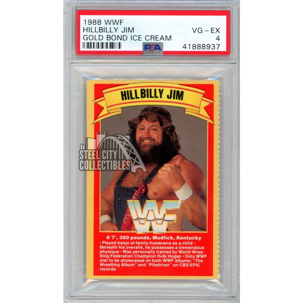Hillbilly Jim 1988 WWF Gold Bond Ice Cream Card PSA 4 | Steel City ...