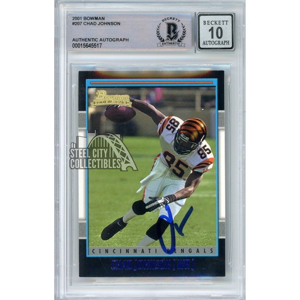 Chad Johnson 2001 Bowman Autograph Rookie Card #207 BAS 10 | Steel City ...