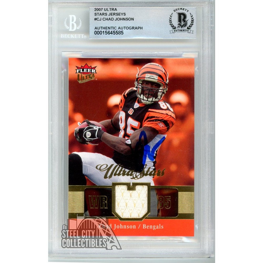 Chad Johnson 2007 Fleer Ultra Stars Autograph Jersey Card #US-CJ BAS 10 ...