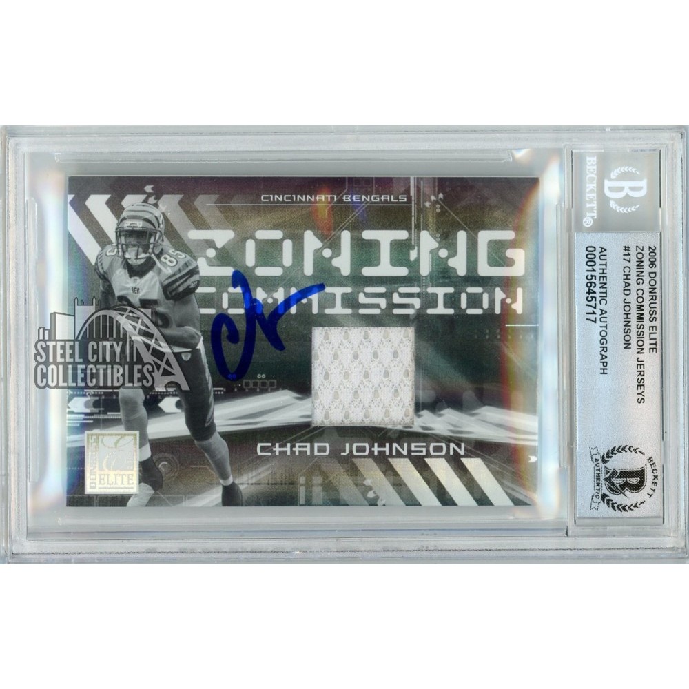 Chad Johnson 2006 Elite Zoning Commission Autograph Jersey Card /399 # ...