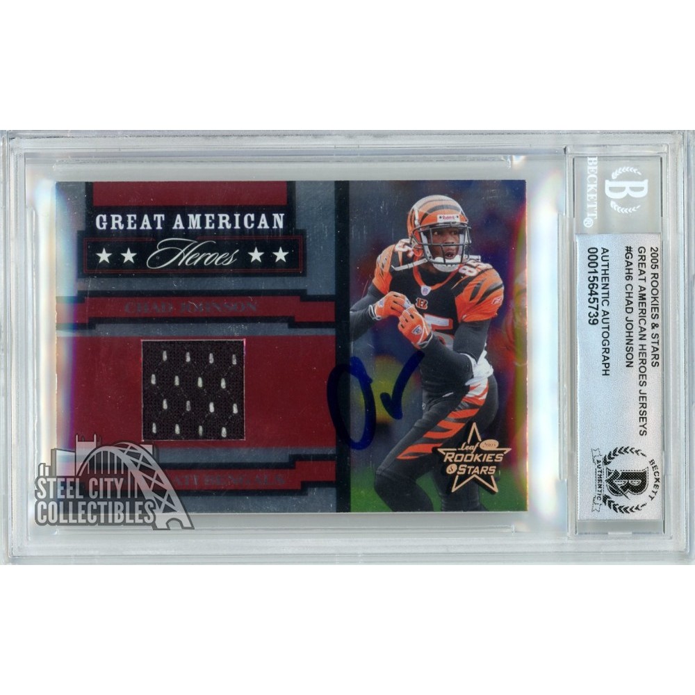 Chad Johnson 2005 Rookies & Stars Heroes Autograph Jersey Card /250 GAH ...
