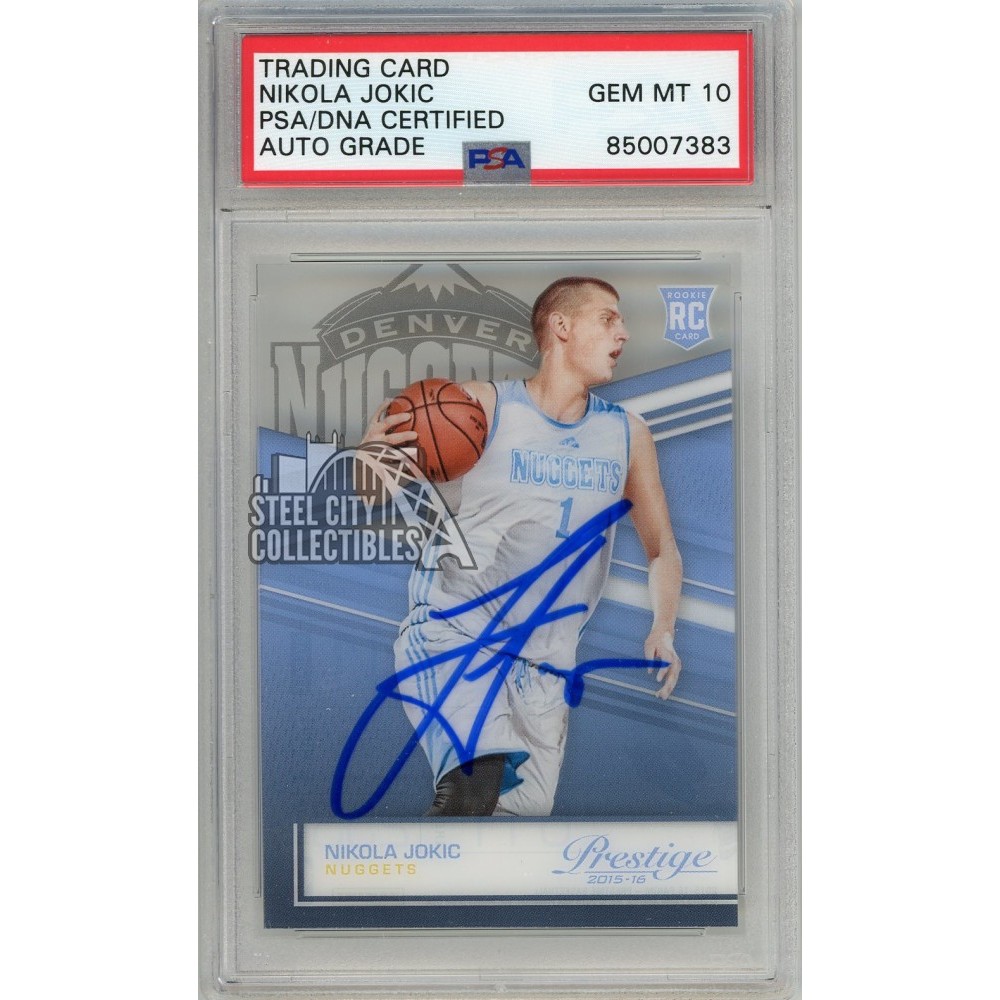 Nikola Jokic 2015-16 Panini Prestige Autograph Rookie Card #15 PSA/DNA ...