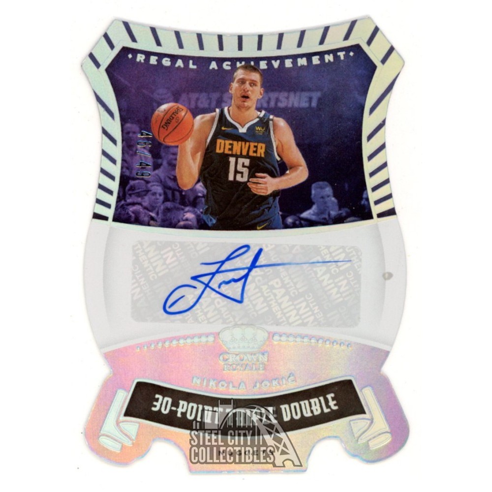 Nikola Jokic 2020-21 Panini Crown Royale Regal Achievement Autograph ...