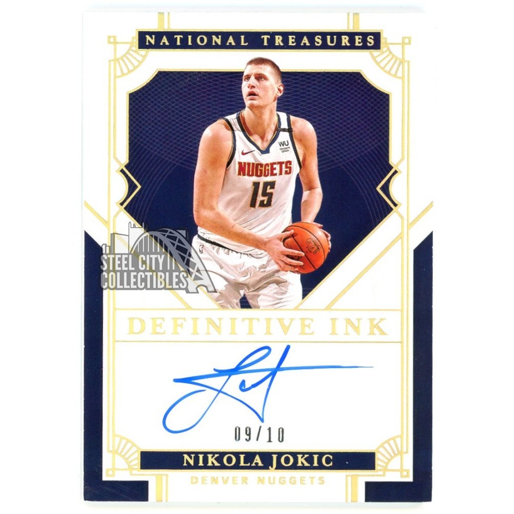 Nikola Jokic 2020-21 Panini National Treasures Definitive Ink Autograph ...