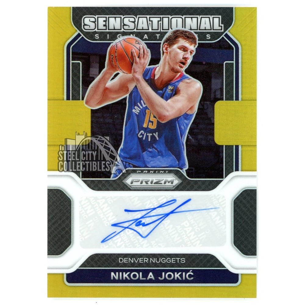 Nikola Jokic 2021-22 Panini Prizm Sensational Signatures Gold Autograph ...