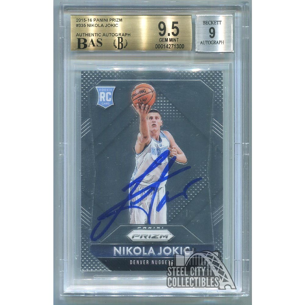 Nikola Jokic 2015-16 Panini Prizm Autograph Rookie #335 Graded BGS 9.5 ...