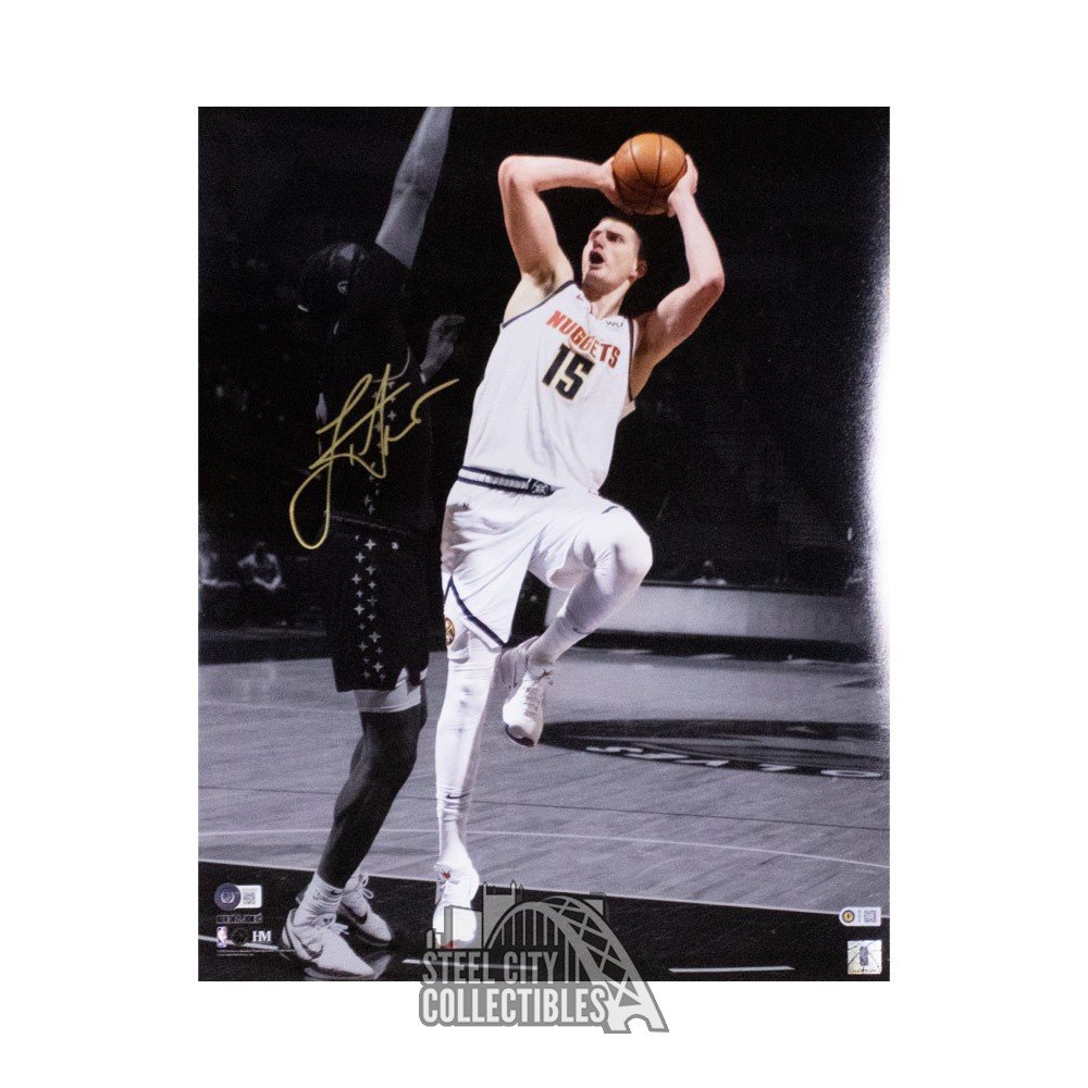 Nikola Jokic Autographed Denver Nuggets 16x20 Photo - BAS (Gold Ink ...