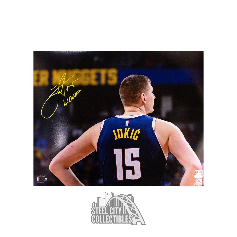 Nikola Jokic Joker (In Serbian) Autographed Denver Nuggets 16x20 Photo ...