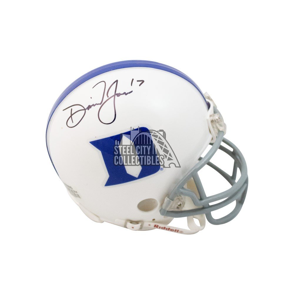 Daniel Jones Autographed Duke Mini Football Helmet - BAS COA | Steel ...