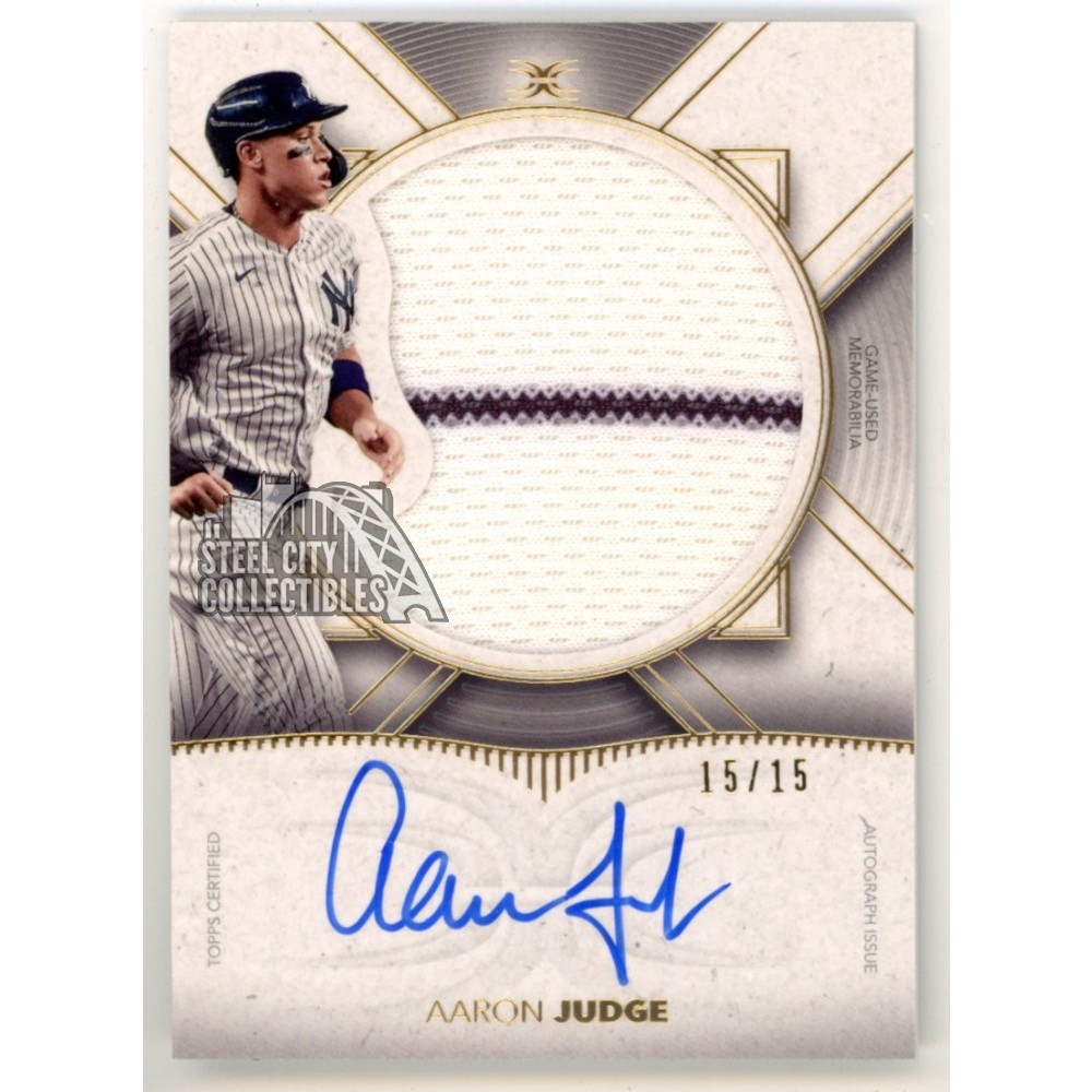 Aaron Judge 2021 Topps Definitive Autograph Jersey Card #ARC-AJ 15/15 ...