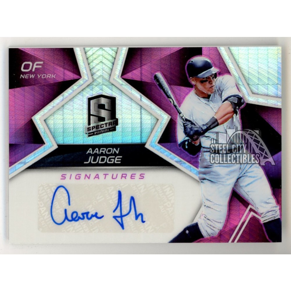 Aaron Judge 2017 Panini Spectra Pink Autograph Rookie Card 18/35 ...