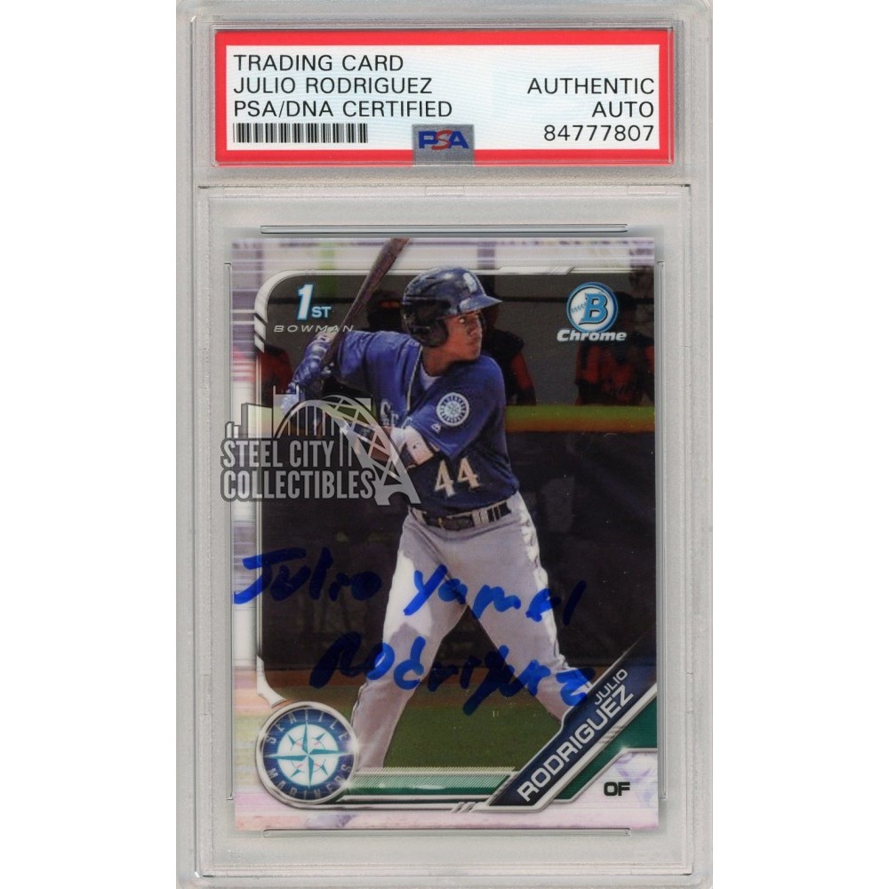 Julio Rodriguez 2019 1st Bowman Chrome Full Name Autograph Card #BCP-33 ...