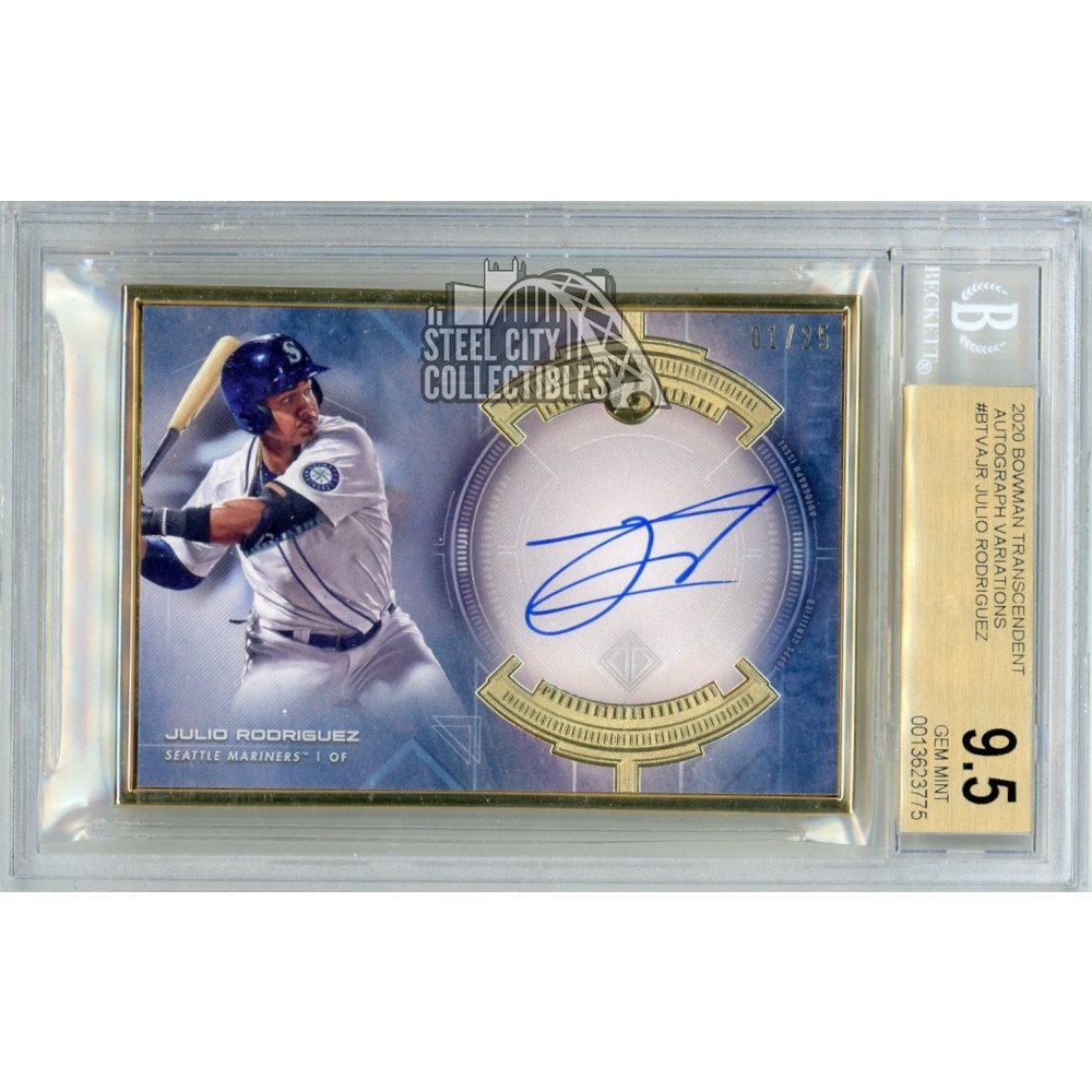 Julio Rodriguez 2020 Bowman Transcendent Rookie Autograph Card 01/25 ...