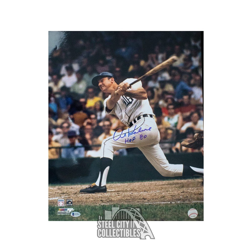 Al Kaline HOF 80 Autographed Detroit Tigers 16x20 Photo (Batting) - BAS ...