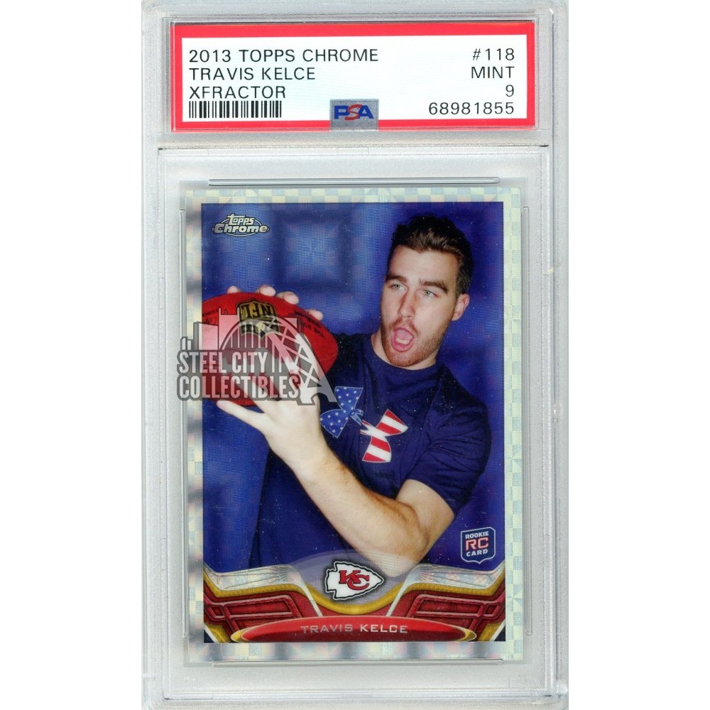 Travis Kelce 2013 Topps Chrome Xfractor Rookie Card #118 PSA 9 Mint ...