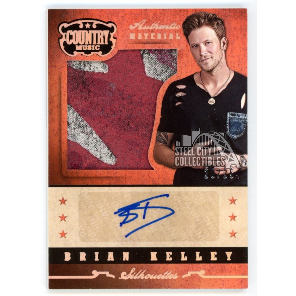 Brian Kelley 2014 Panini Country Music Silhouettes Autograph Relic Card ...