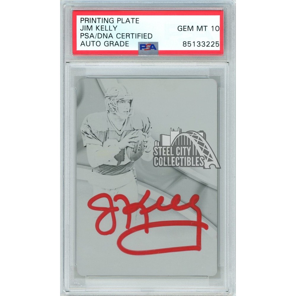 Jim Kelly 2018 Panini Plates & Patches Autograph Printing Plate Card # ...
