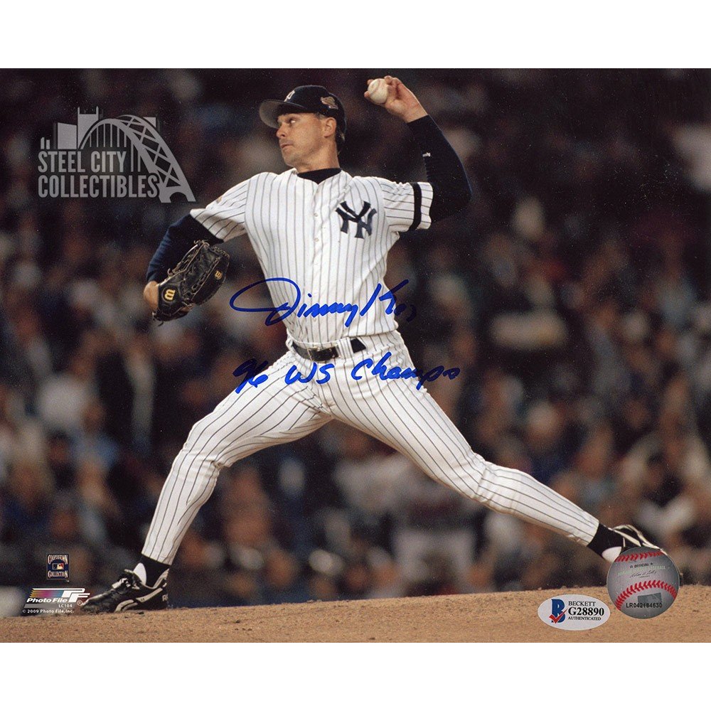 Jimmy Key 96 WS Champs Autographed New York Yankees 8x10 Photo - BAS ...