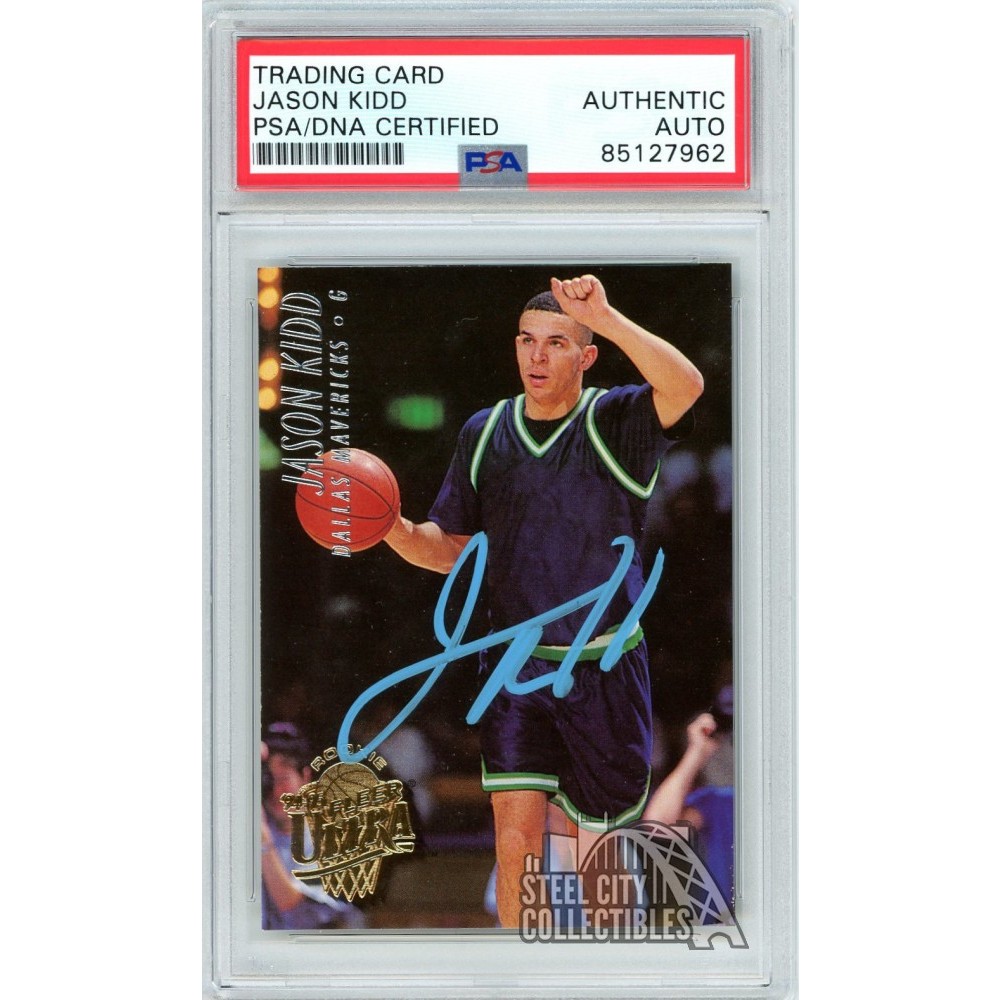 Jason Kidd 1994-95 Fleer Ultra Autograph Rookie Card #43 PSA/DNA (Blue ...