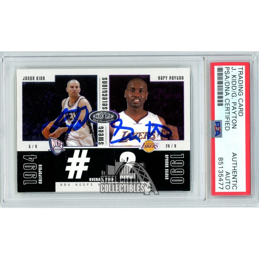 Jason Kidd/Gary Payton 2003-04 Fleer Autograph Card #8 PSA/DNA | Steel ...