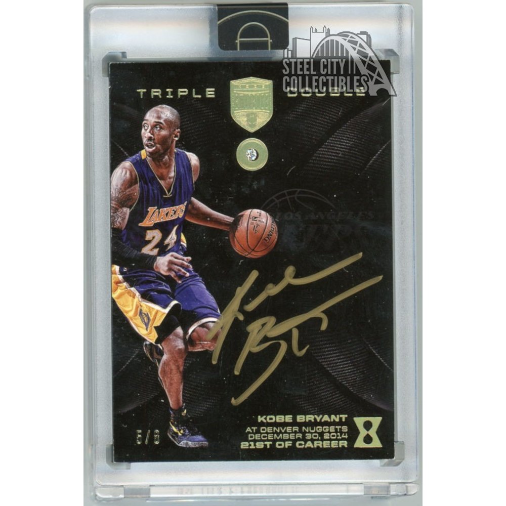 Kobe Bryant 2017-18 Panini Kobe Eminence Triple Double Autograph ...