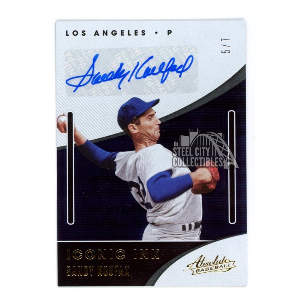 Sandy Koufax 2021 Panini Absolute Iconic Ink Autograph Card #II-SK 5/7 ...